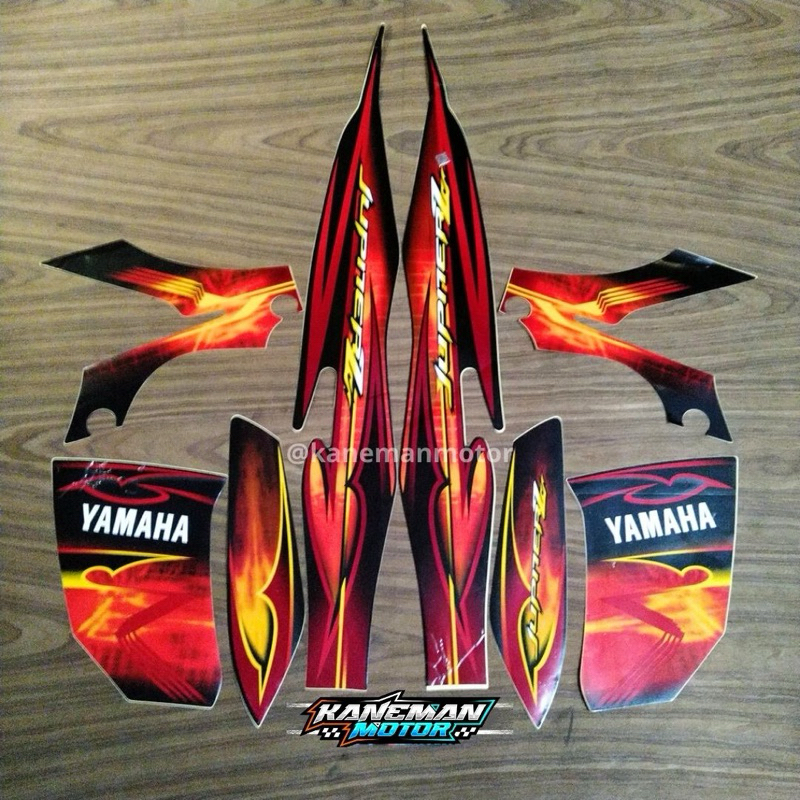 Jual STIKER STRIPING LIS LES POLET BODY MOTOR YAMAHA JUPITER Z BURHAN 2008 2009 HITAM STANDAR ...