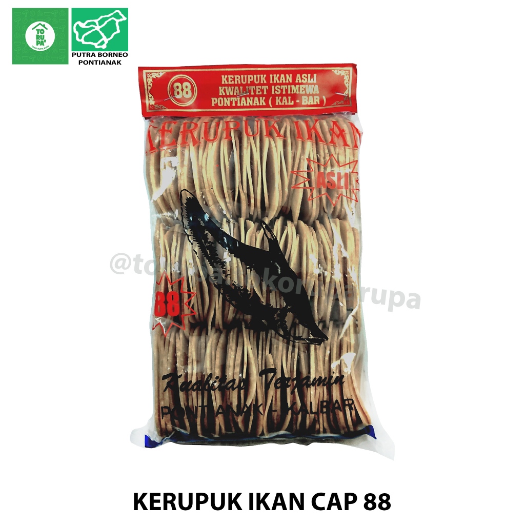Jual Kerupuk Ikan Cap 88 / Krupuk Ikan Cap 88 Oleh Oleh Pontianak Khas ...