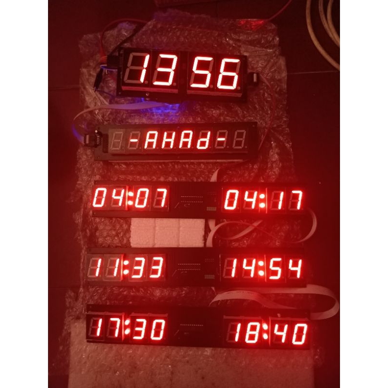 Jual Modul Kit Jam Sholat Digital tampilan Seven Segmen setting Wi-Fi ...