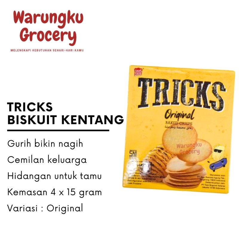 Jual Biskuit Kentang Tricks 4 x 15 gram | Shopee Indonesia