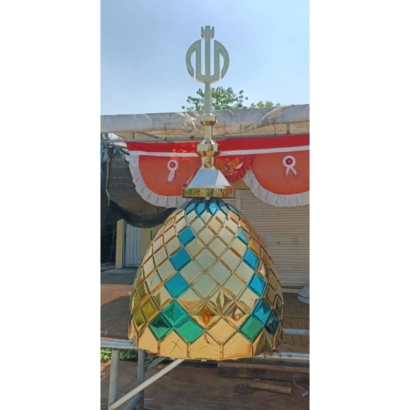 Jual Kubah masjid model panel stainless mirror gold | Shopee Indonesia