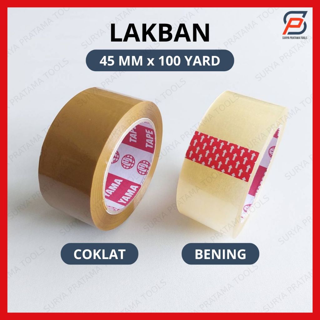 Jual Lakban Bening Coklat 100 Yard x 45mm 2 Inch Isolasi Tape Selotip 45 mm 2" | Shopee Indonesia