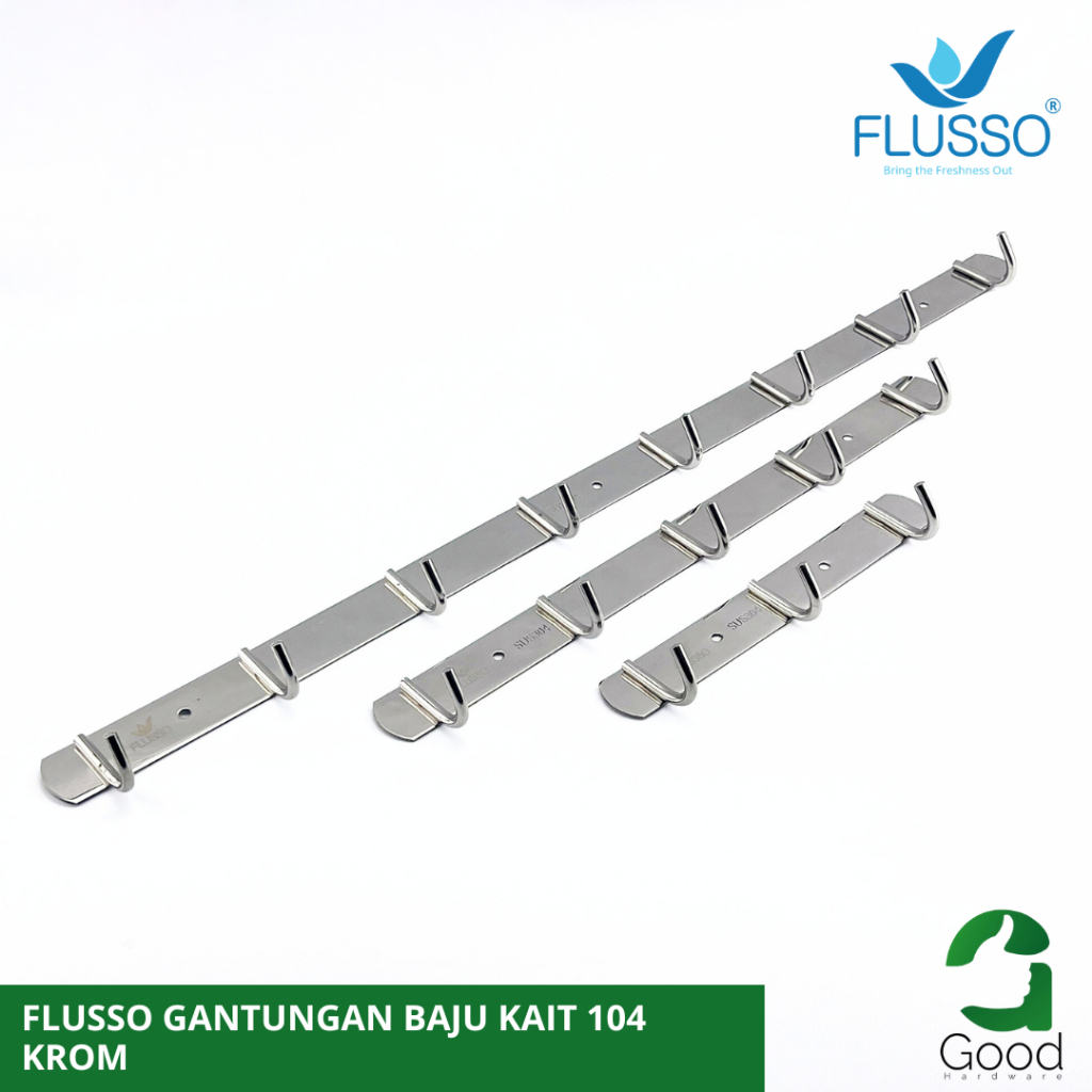Jual Flusso Kapstok Gantungan Baju Kamar Mandi Bahan Stainless Cantolan ...