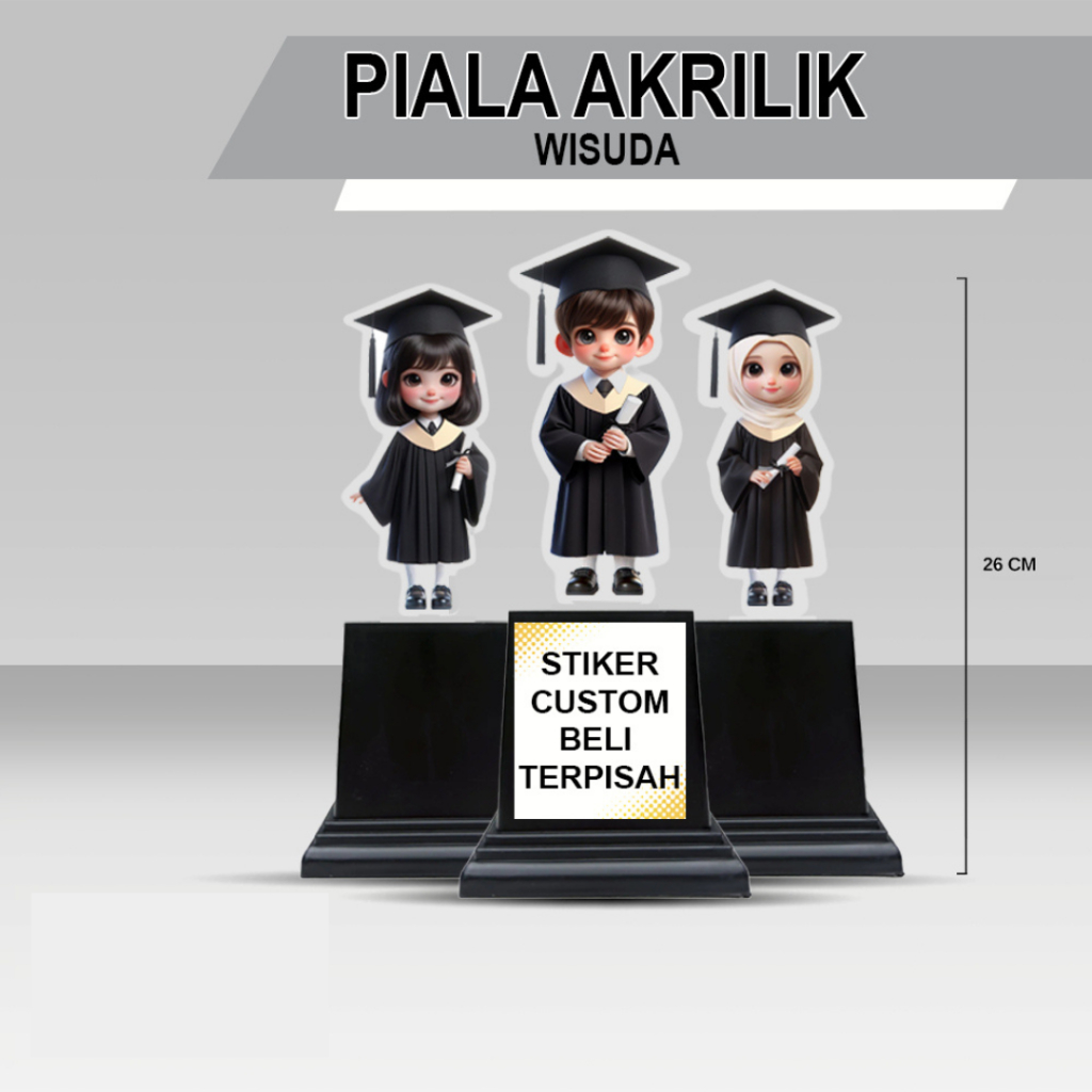 Jual Piala Akrilik Wisuda Sekolah SD TK PAUD Anak Plakat Tropi Hadiah ...