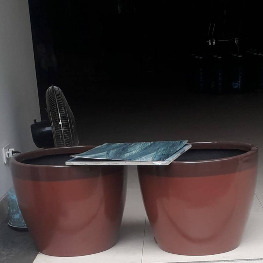 Jual Pot Bunga Bulat Custom Bahan Fiberglass Sesuai Permintaan Elegan ...