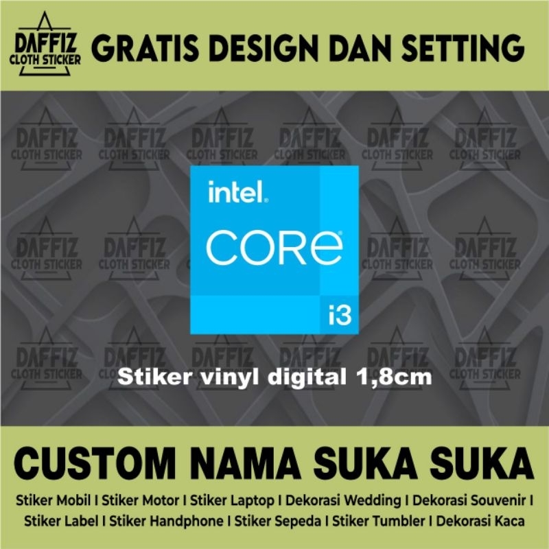 Jual STIKER VINYL INTEL CORE I3 1,8cmx1,8cm | Shopee Indonesia