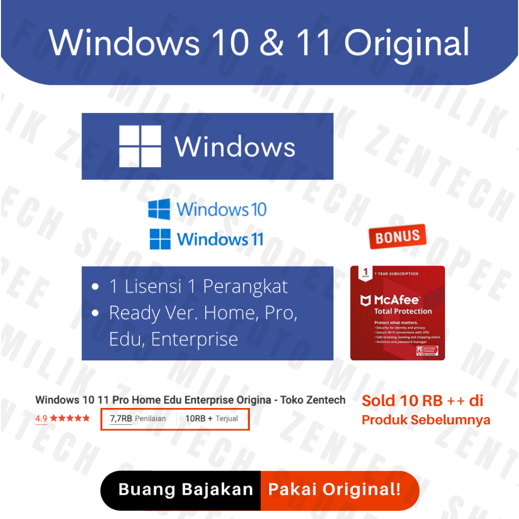 Jual Promo Windows 10 11 Pro Home Edu Enterprise Original dan Office ...