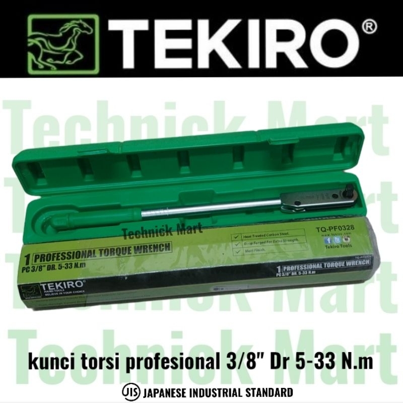 Jual kunci torsi profesional TEKIRO T300 3/8" Dr torque wrench 5 - 33 Nm kunci momen | Shopee ...