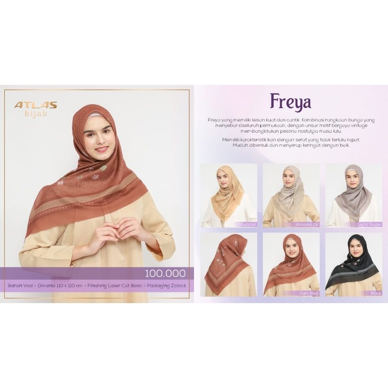 Jual Atlas Hijab Universal Freya Kerudung Segi Empat | Shopee Indonesia