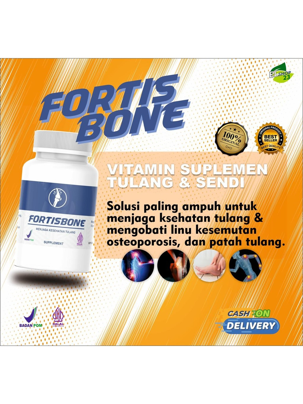 Jual Suplemen Tulang dan Sendi FORTISBONE Vitamin Persendian Obat Patah ...
