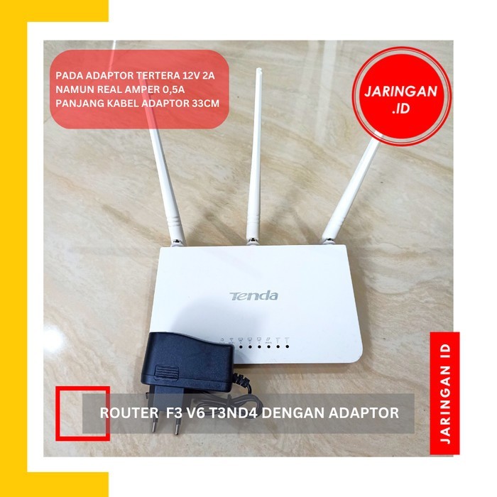 Jual 5 PCS ROUTER WIFI TENDA F3 VERSI 6 DENGAN ADAPTOR | Shopee Indonesia