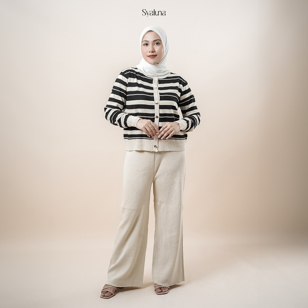 Jual Syaluna Emma One Set - One Set Salur Stripe Kancing | Shopee Indonesia