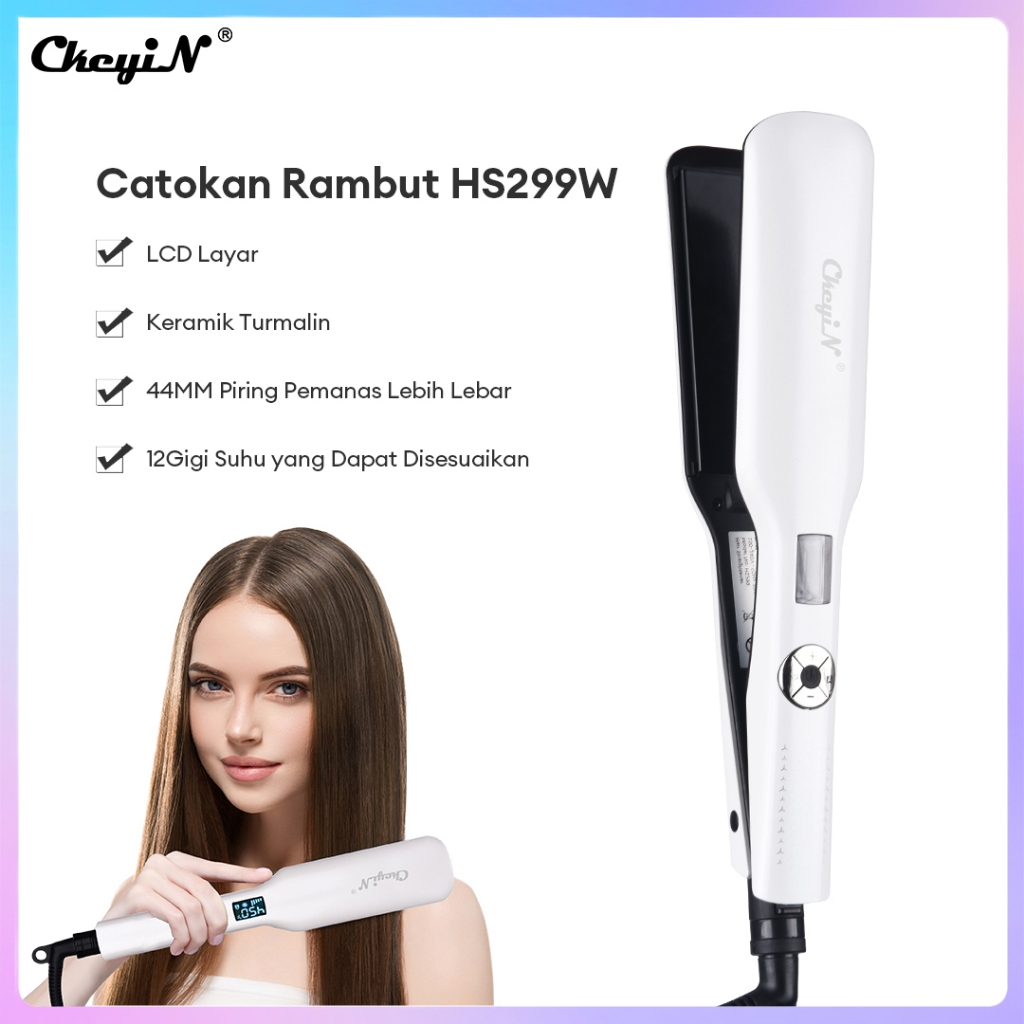 Jual CkeyiN Hair Straightener 2 in 1 Catokan Rambut Ceramic 44MM Layar ...
