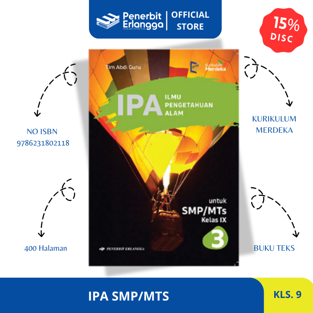 Jual [Erlangga Official] Ipa Smp/Mts Kelas 9 - Kurikulum Merdeka | Shopee Indonesia