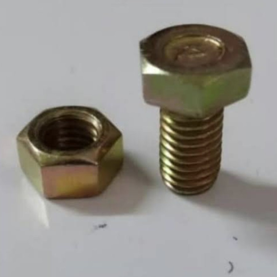 Jual Mur Baut 8x15 Siku Lubang Mur Baut Kuning | Shopee Indonesia