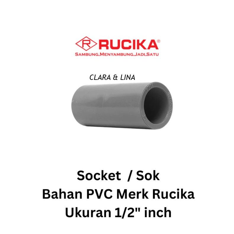 Jual Socket / Sok PVC Rucika 1/2" inch AW (HP) | Shopee Indonesia