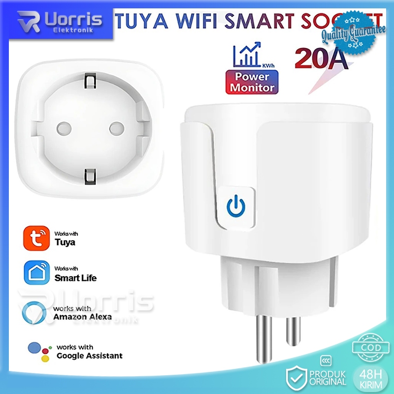 Jual WiFi Smart Plug Socket 16A with Power Monitor Stop Kontak Colokan ...