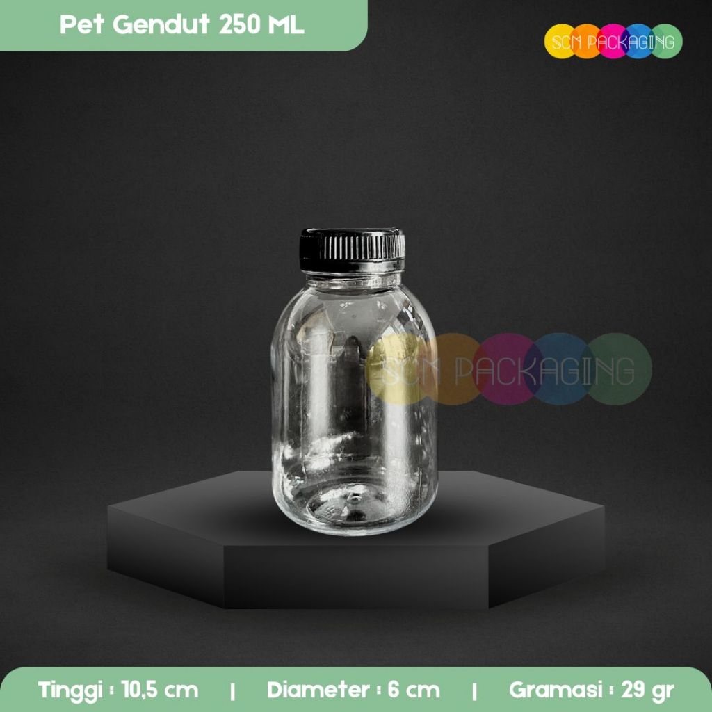 Jual BOTOL PET GENDUT 250ML 250 ML TEBAL 29GR KEMASAN KOPI SUSU YOGHURT ...