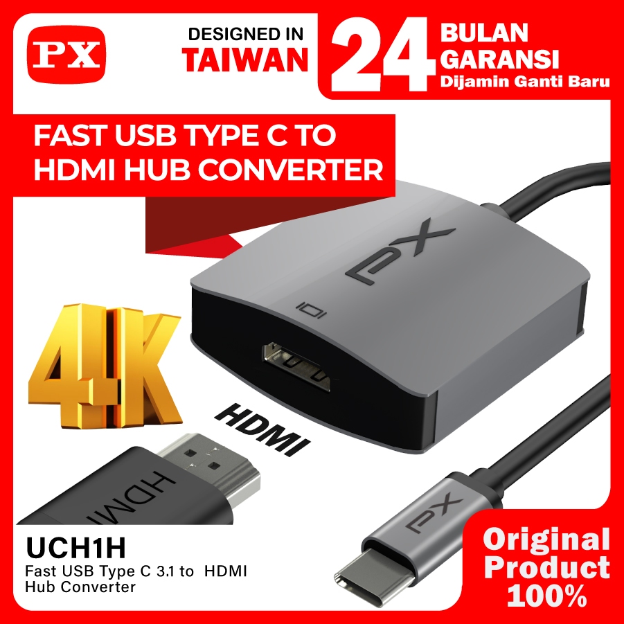 Jual USB Hub Type C to HDMI Converter Adapter Hub iOS Android Windows ...