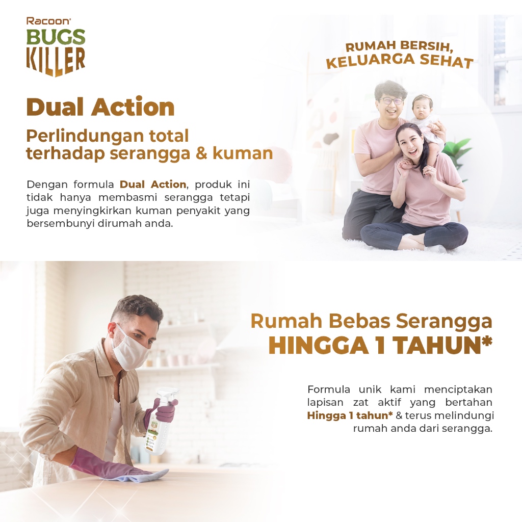 Jual RACOON Bugs Killer Spray Anti Kecoa, Semut & Serangga 300ML | Shopee Indonesia