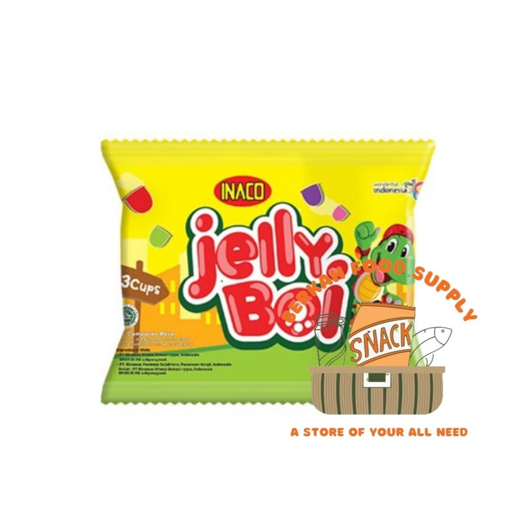 Jual INACO jelly boi isi 3 cup 33gr snack cemilan agar agar nata de ...