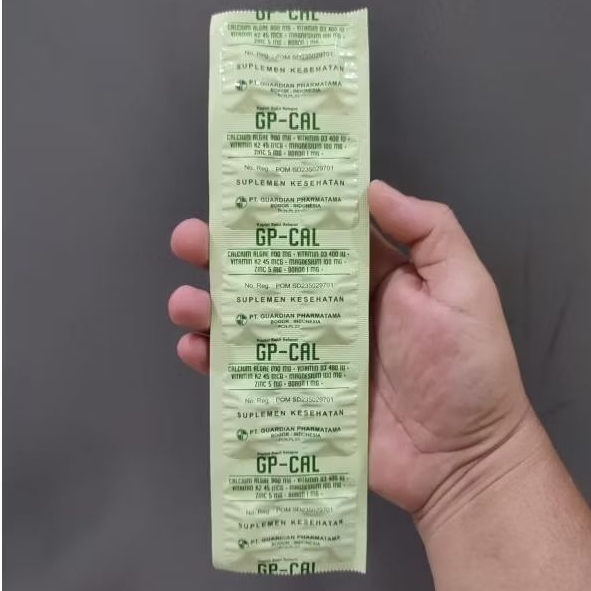 Jual GP-CAL STRIP 10 KAPLET SUPLEMEN KESEHATAN TULANG | Shopee Indonesia