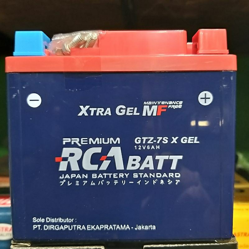 Jual Aki Accu Motor Beat cbs iss esp GTZ6V/GTZ7S RCABATT EXTRA GEL ...