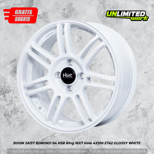 Jual velg mobil hsr r16 untuk brio agya sigra yaris city tipe boon warna putih r16 | Shopee ...