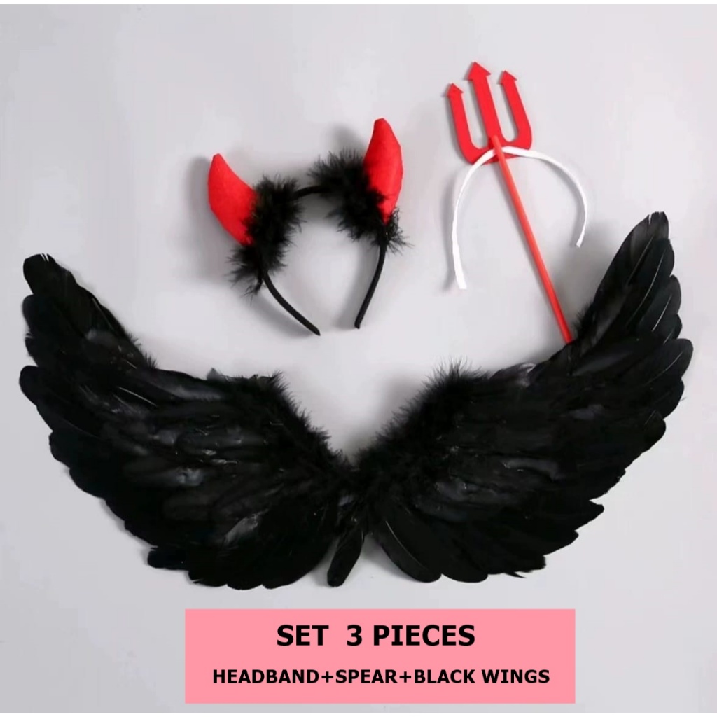 Jual [8Ave] SET 3PC |Perlengkapan Pesta Mainan Bando Tanduk Set Spear ...