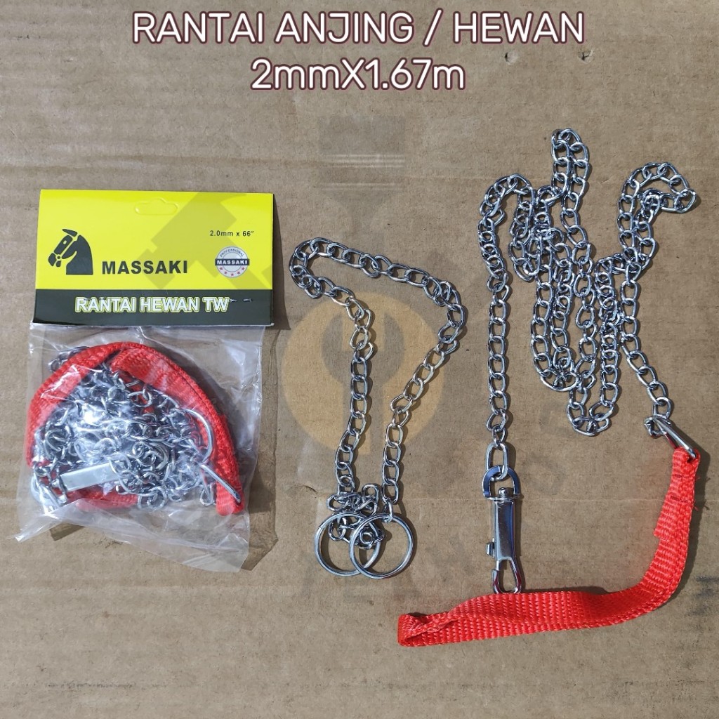 Jual MASSAKI RANTAI ANJING / RANTAI HEWAN STAINLESS 2MMX167CM(66" INCH ...