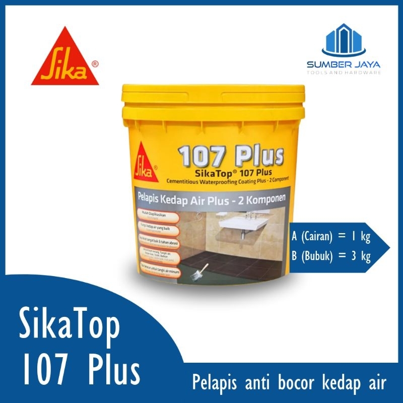 Jual SikaTop 107 Plus Pelapis anti bocor kedap air 4 kg | Shopee Indonesia