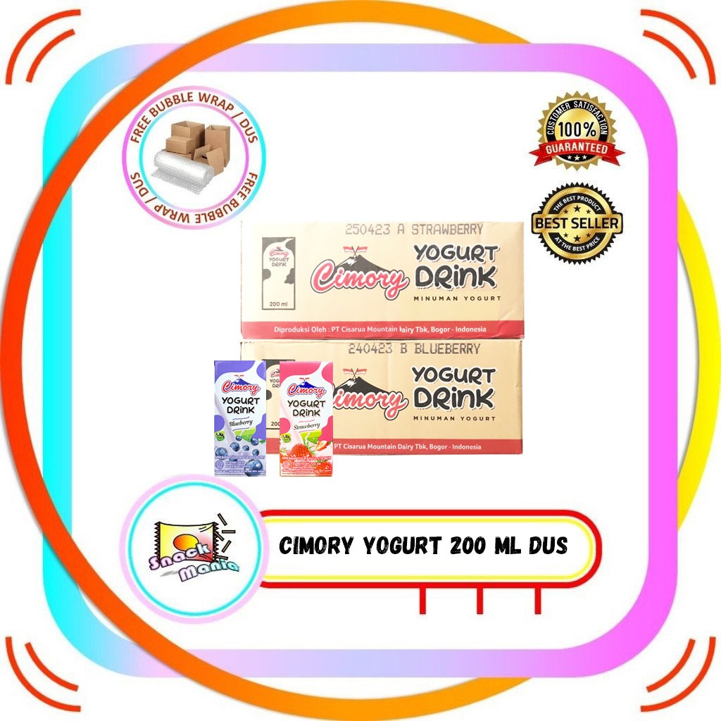Jual Cimory UHT Yogurt Original Strawberry BlueBerry 200 ml x 24 pcs DUS | Shopee Indonesia