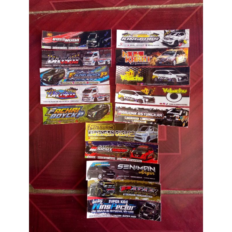 Jual stiker mobil tci lengkap isi 5 sampai 15 stiker | Shopee Indonesia