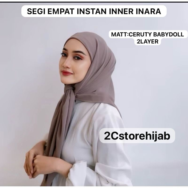 Jual HIJAB SEGI EMPAT INSTAN 2 LAYER PLUS INNER 2IN1 | SEGITIGA INSTAN INNER 2IN1 | CERUTY ...