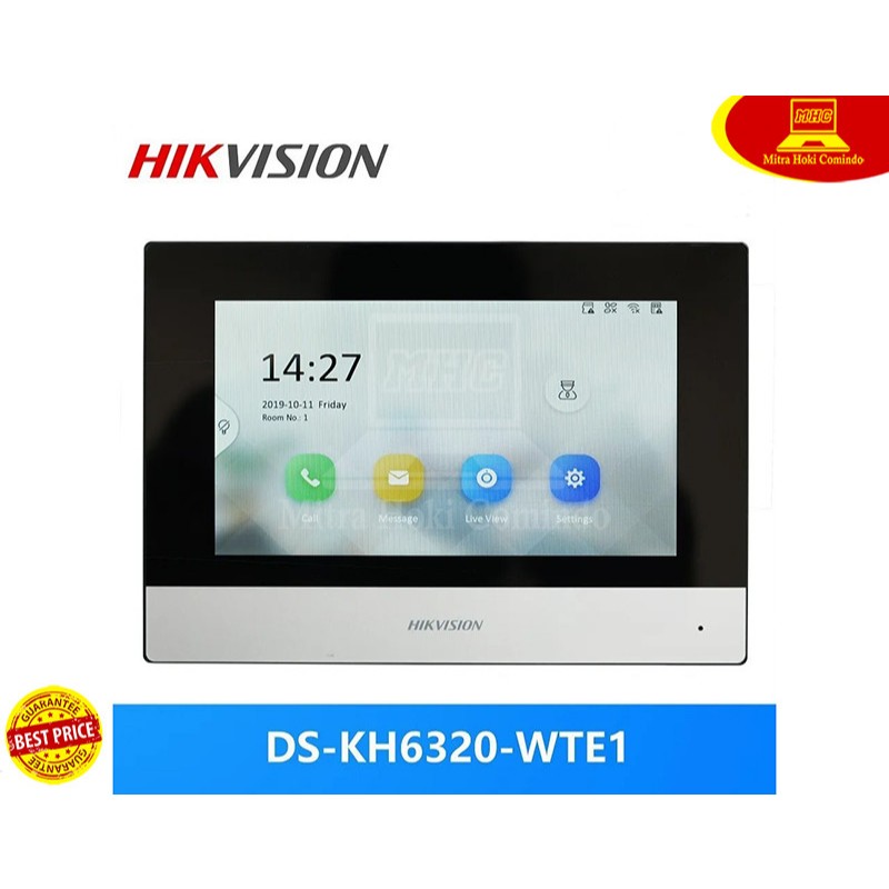 Jual IP Video Intercom Kit / Based Indoor Station Hikvision DS-KH6320-WTE1 | Shopee Indonesia