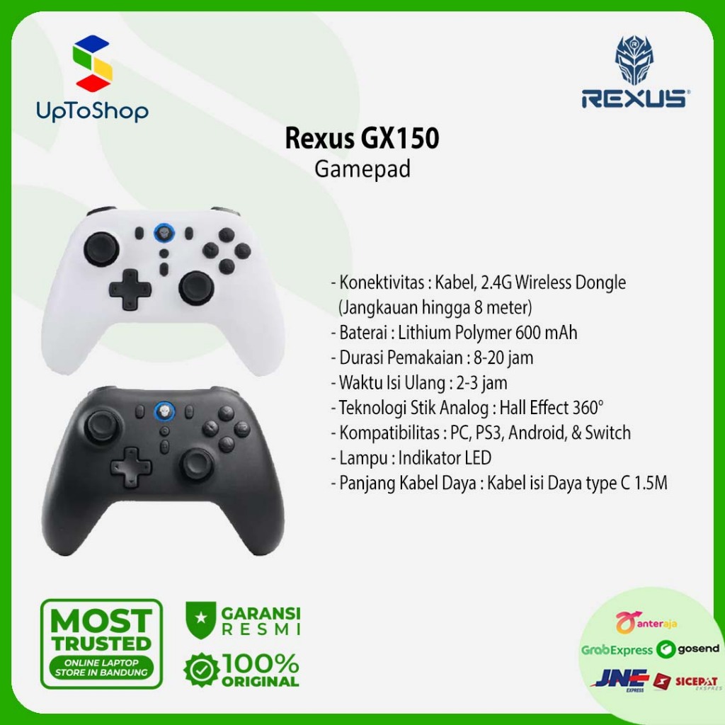 Jual Rexus Pro Gaming Wireless Gamepad ASTA GX150 | Shopee Indonesia