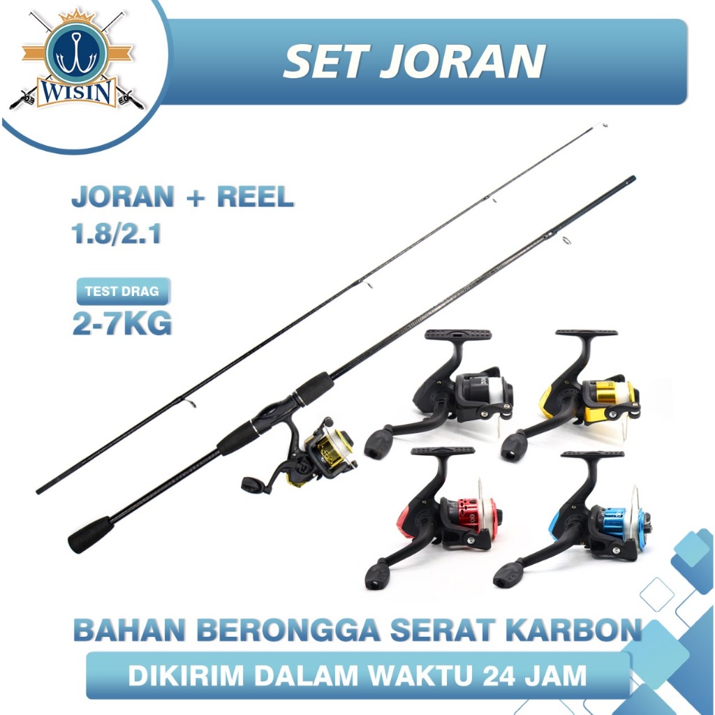 Jual WISIN Set Pancing Lengkap Murah Pancing 1 Set Lengkap Kuat COD Set Alat Pancing Murah ...