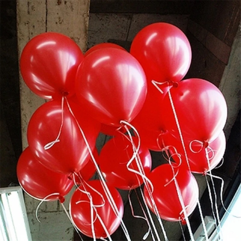 Jual balon latex metalik 100pcs merah ( tebal ) | Shopee Indonesia