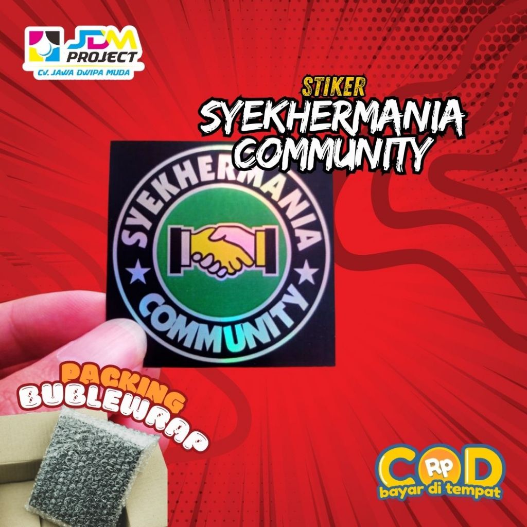 Jual Stiker Hologram Syekhermania Community JDM (minim 10 pcs) | Shopee ...