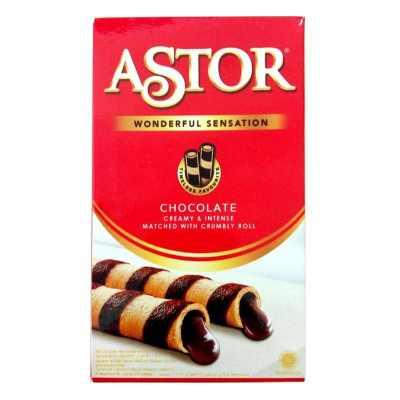 Jual Astor Single Waffer Rol Rasa Coklat Isi 20 Bungkus x 12.5 Gram ...