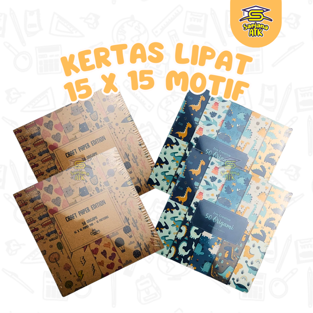 Jual Kertas Lipat / Kertas Origami Craft / Dinosaur 15x15 cm ...