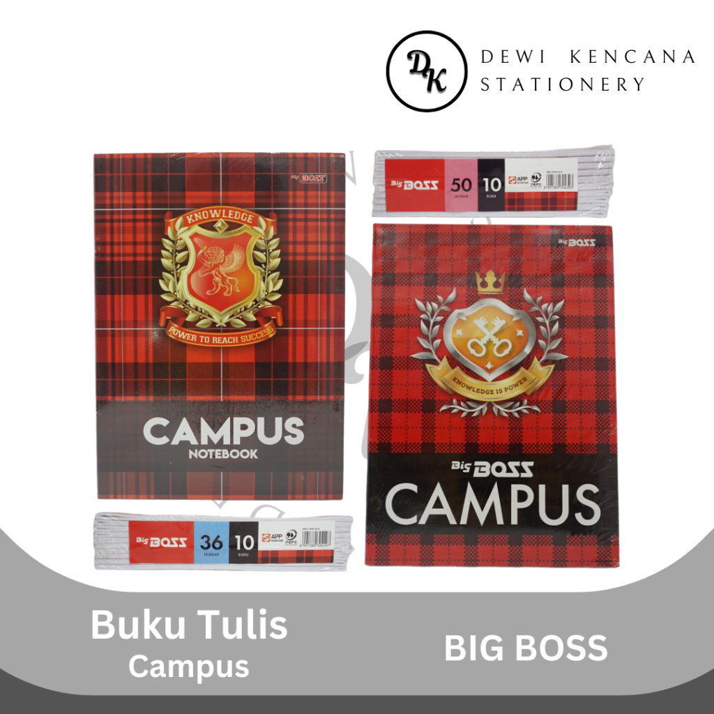 Jual Buku Tulis Campus Boxy Big Boss 1 Pak isi 10 Buku 36 Lembar Dan 50 ...