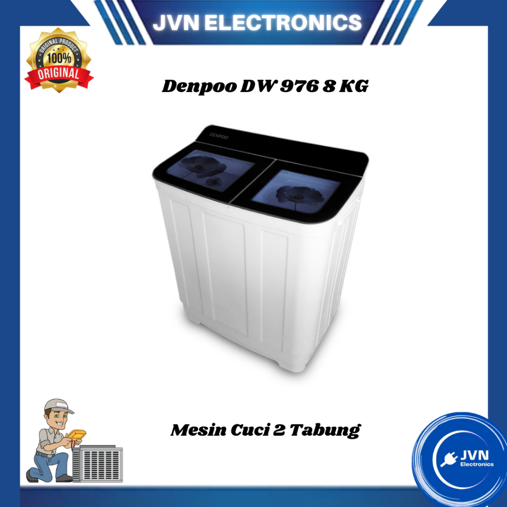 Jual Mesin Cuci 2 tabung Denpoo DW 976 8kg | Shopee Indonesia