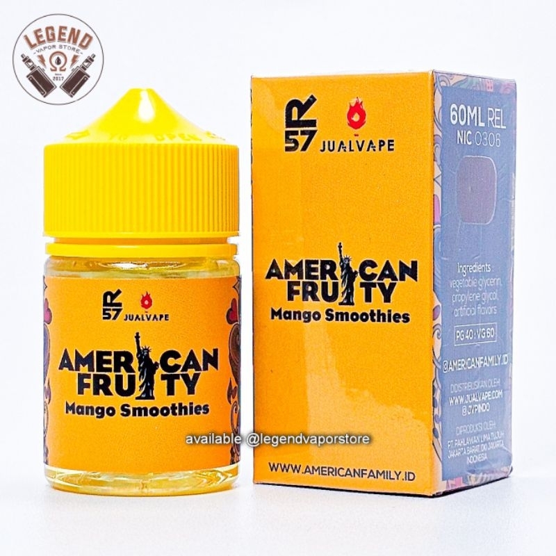 Jual FREEBASE - LIQUID AMERICAN FRUITY Mango Smoothies 60ML 3MG 6MG ...