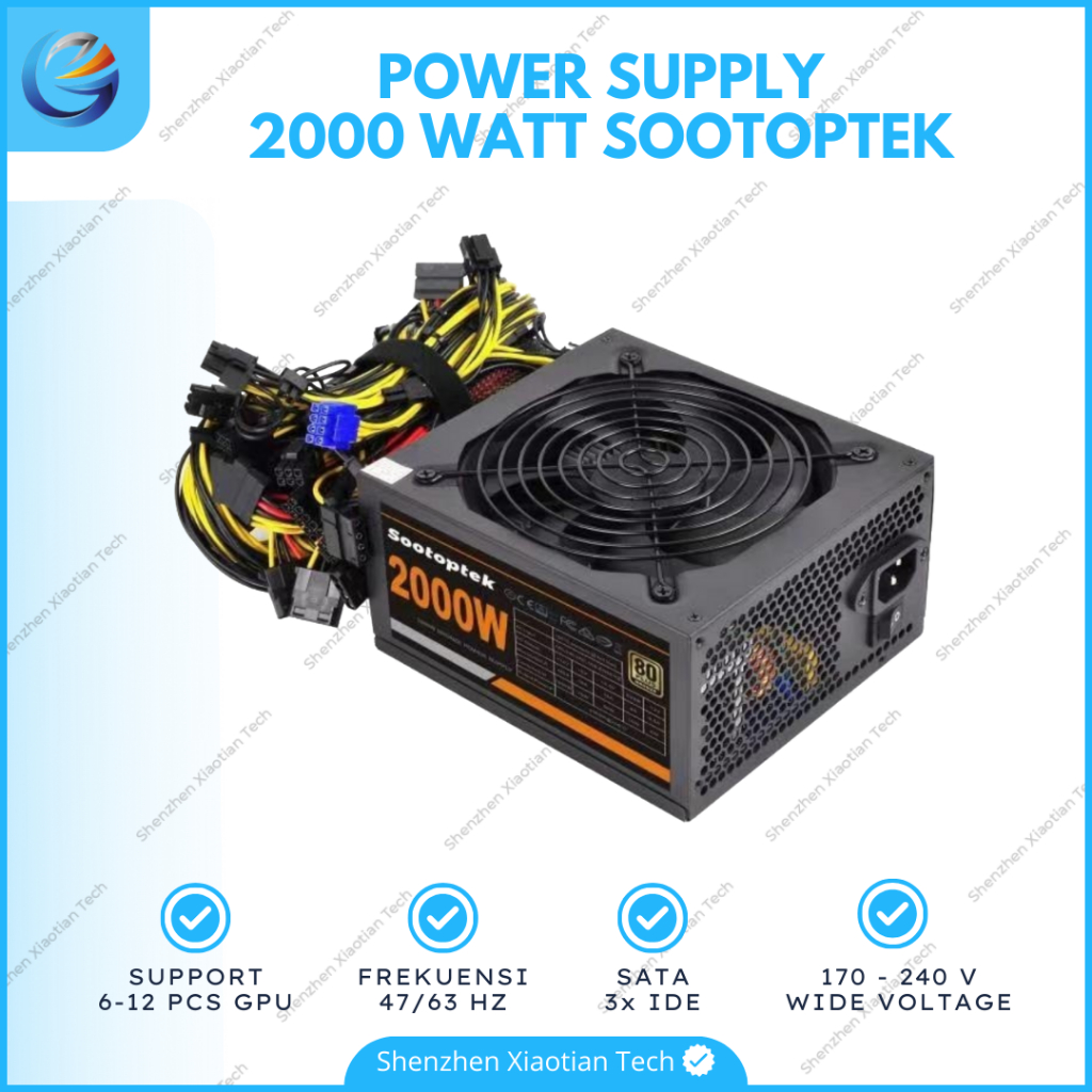 Jual Sootoptek 2000 WATT / Power Supply 2000 WATT PSU MINING | Shopee ...