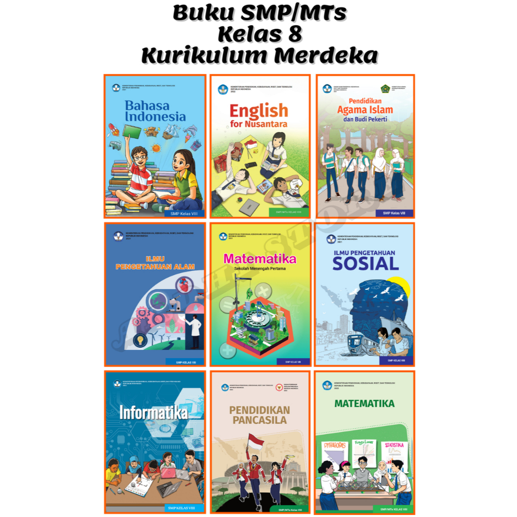Jual Buku paket kelas 8 SMP kurikulum merdeka | Shopee Indonesia