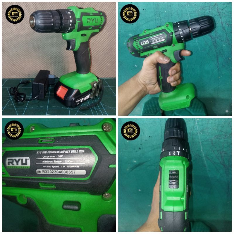 Jual bor baterai RYU RCI20V hammer drill cordless 20V | Shopee Indonesia
