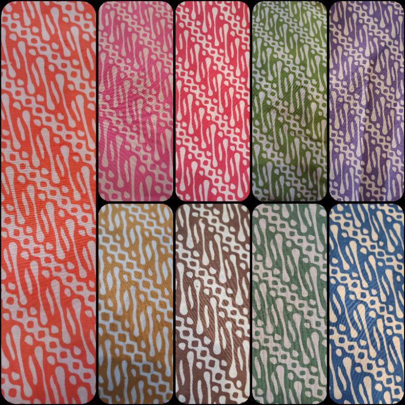 Jual kain batik printing soft teteron rayon kain trr motif klitik kecil ...