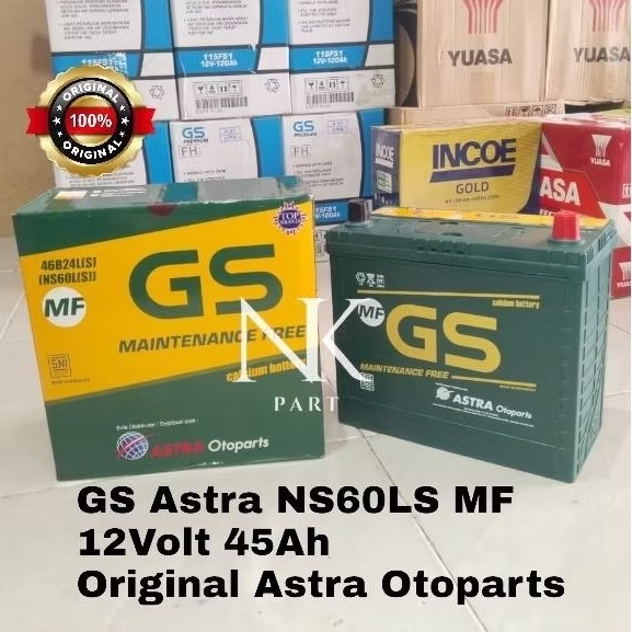 Jual Aki Mobil Ford Laser, New Lynx, Wuling Cortez Confero GS Astra NS60LS MF 45Ah | Shopee ...