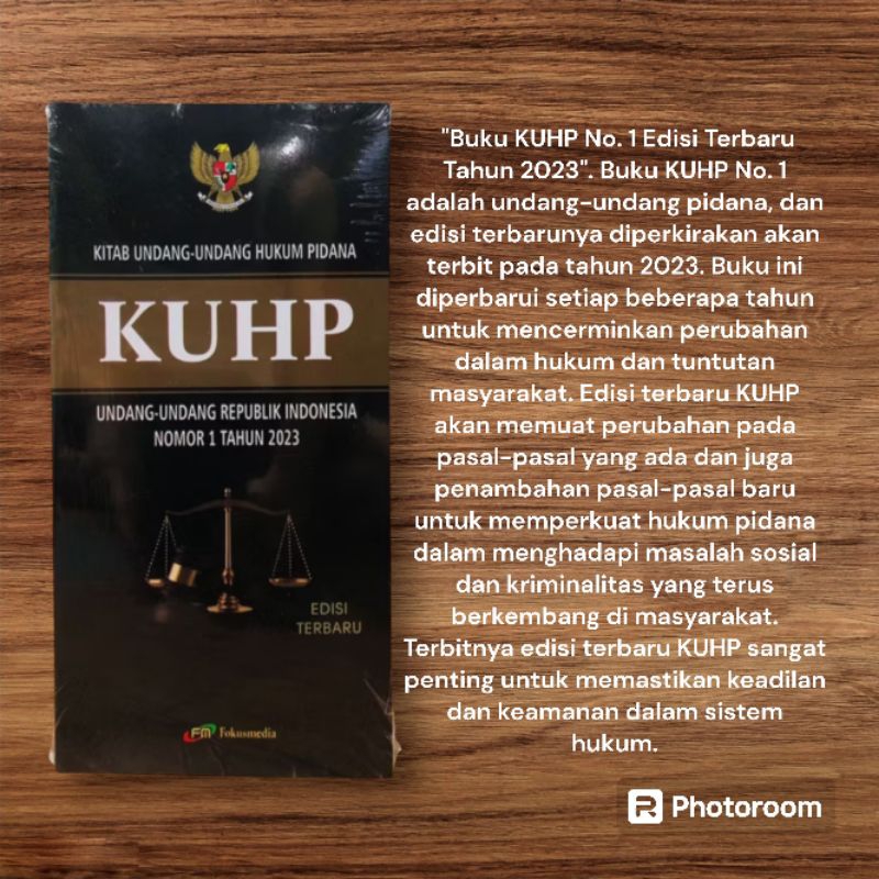 Jual BUKU KUHP UNDANG UNDANG RI NO. 1 TAHUN 2023 EDISI TERBARU | Shopee Indonesia